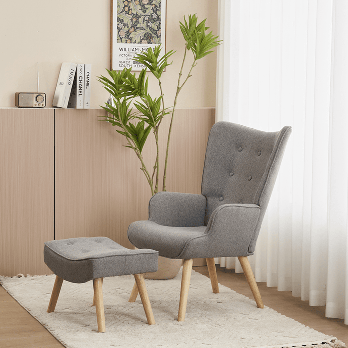 Ivan Armchair with Foot Stool