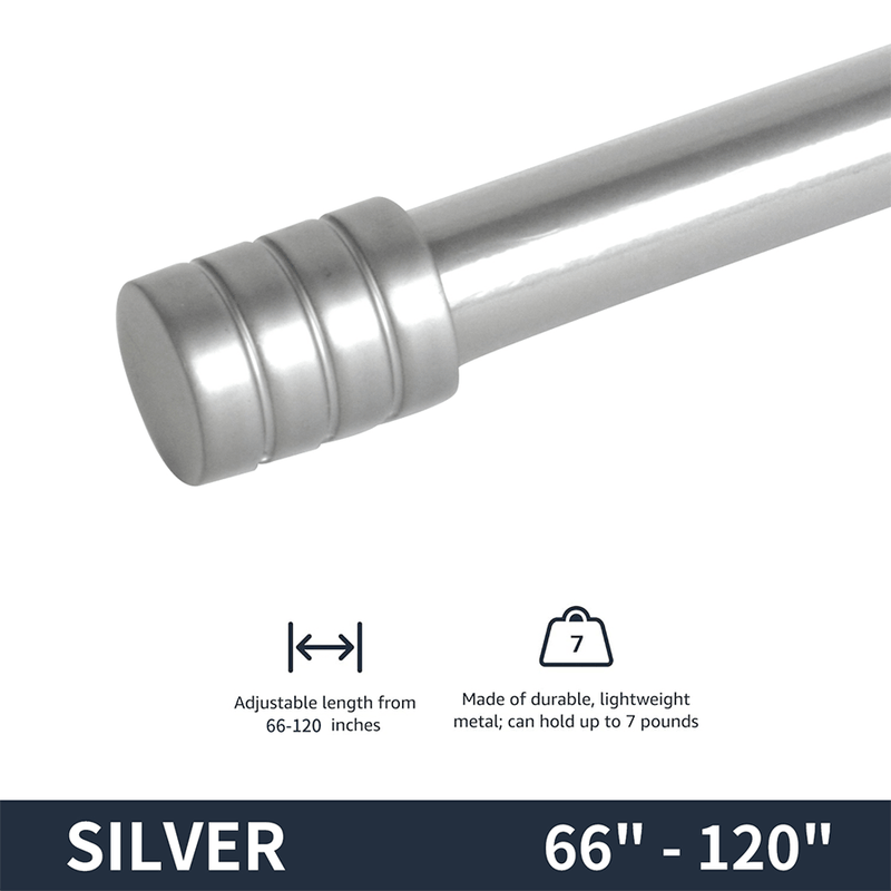 Basic Adjustable Silver Curtain Rod