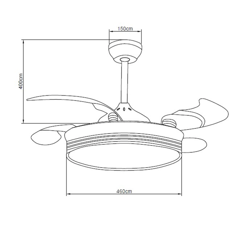 Eli Ceiling Fan + Retractable Blades