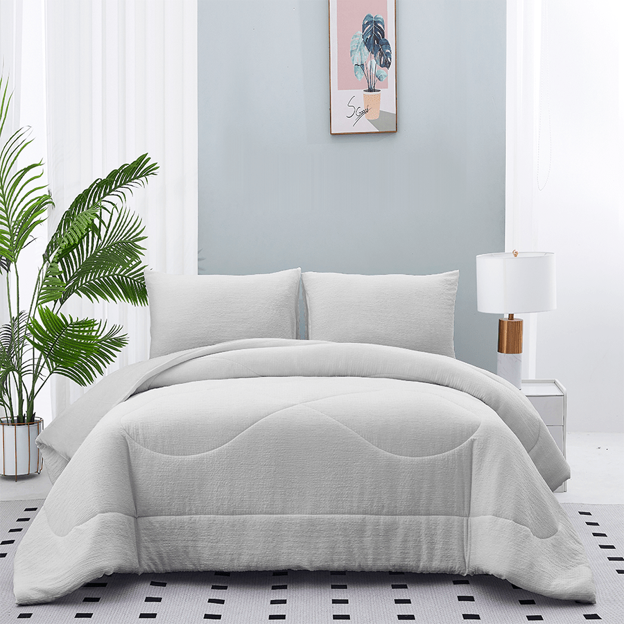 Soft Washed Textured Comforter Set
