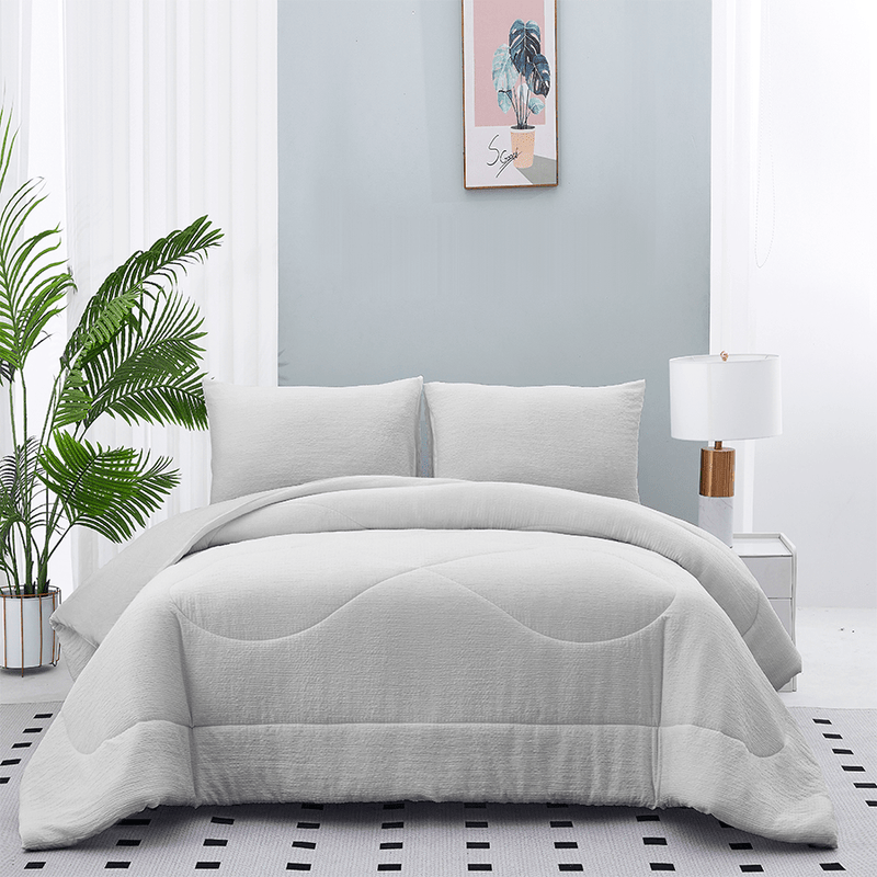 Soft Washed Textured Comforter Set