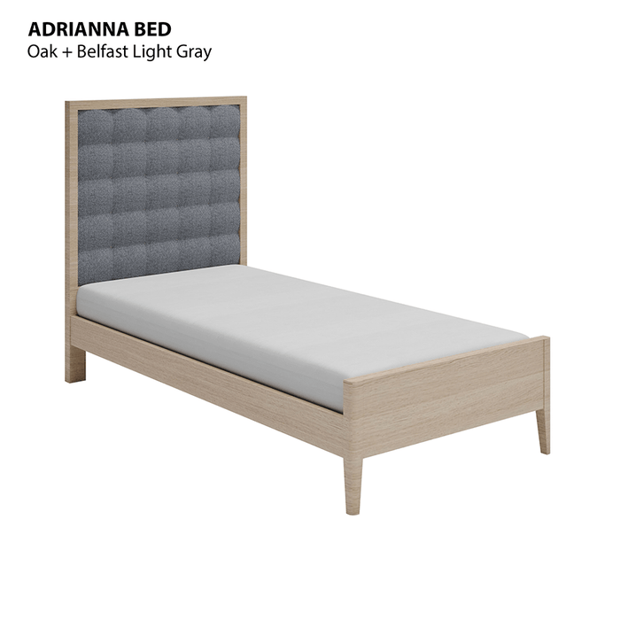 Adrianna 48x75" Bed - Oak