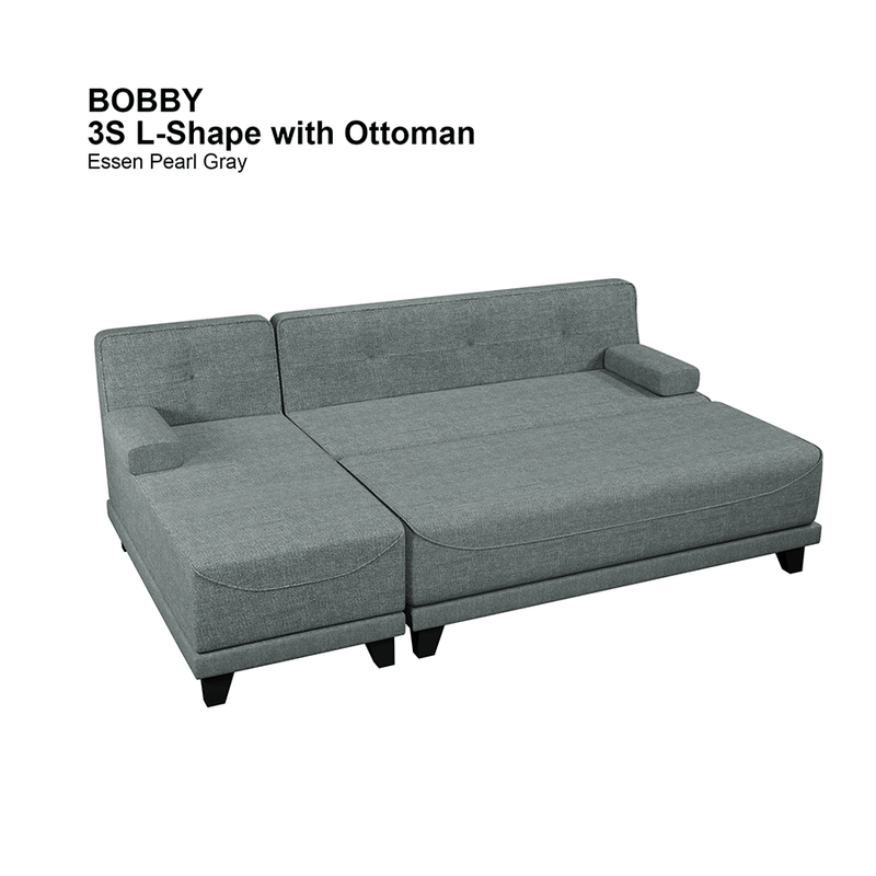 Bobby 3 Seat L-shape with Ottoman Sofa