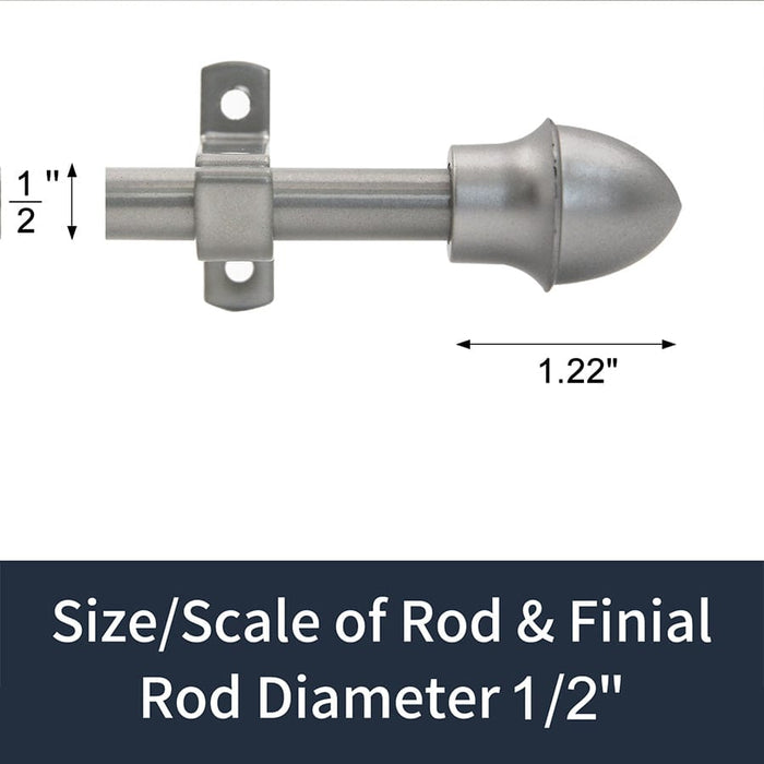 1/2 Cafe Rod Silver