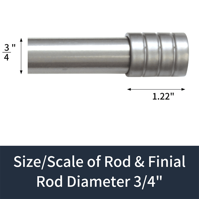 Basic Adjustable Silver Curtain Rod