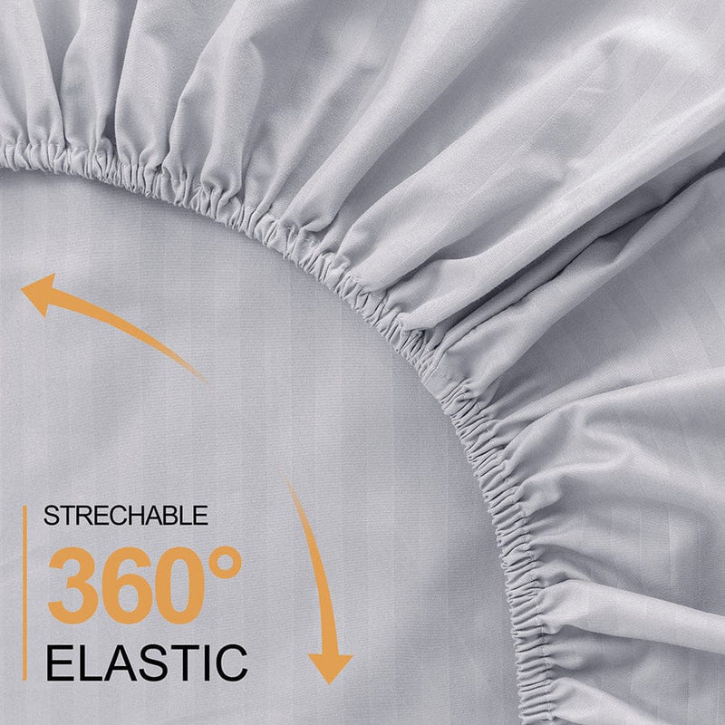 Basic Gray Plain 4pc Sheet Set