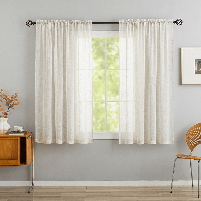 Beri Linen Sheer Set of 2 Curtain