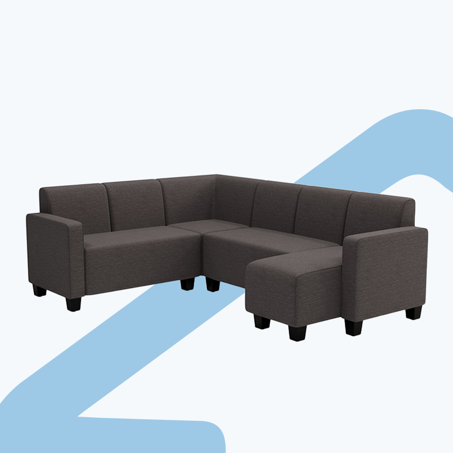 Eric Corner Sectional 5 Seat with Chaise (2L) Sofa