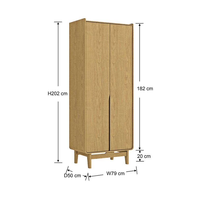 Jimi 2 Door Wardrobe