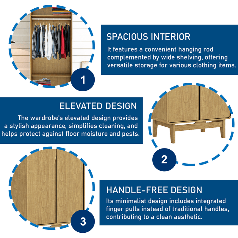 Jimi 2 Door Wardrobe
