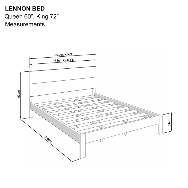 Lennon 60x75" Bed - Walnut Brown