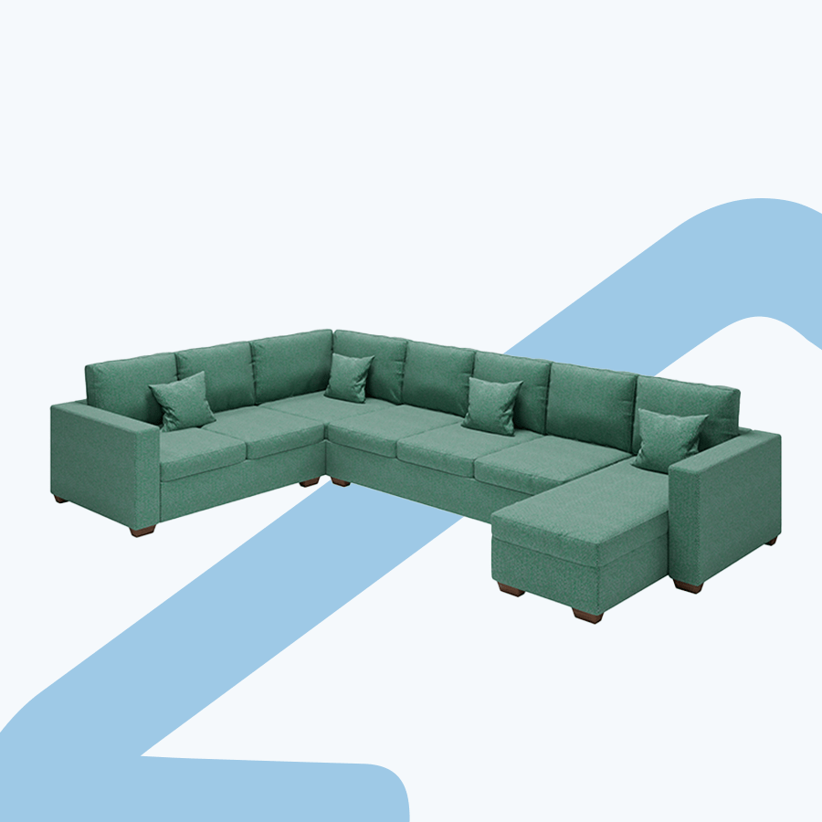 Lindsay Corner Sectional 6 Seat with Chaise (2L) Sofa
