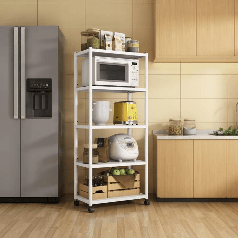 Trion 5 Tier Shelving Rack with Wheels