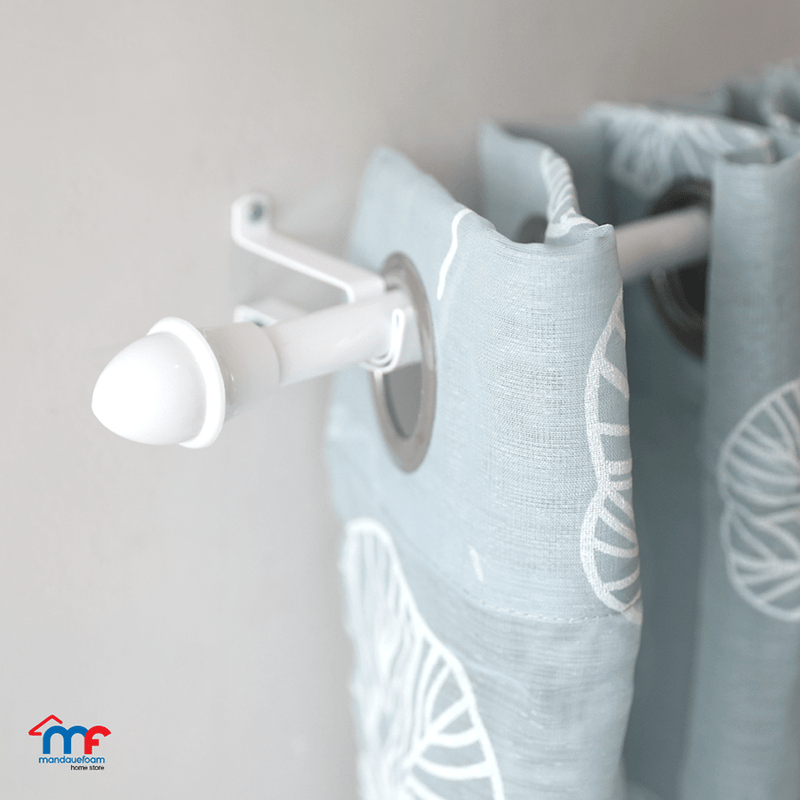 White Cafe Rod Painted 3/4 Inch Diameter